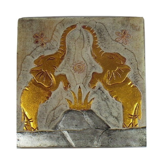 Wall Plaque-2 Elephants – Naturally Inspired Orlando